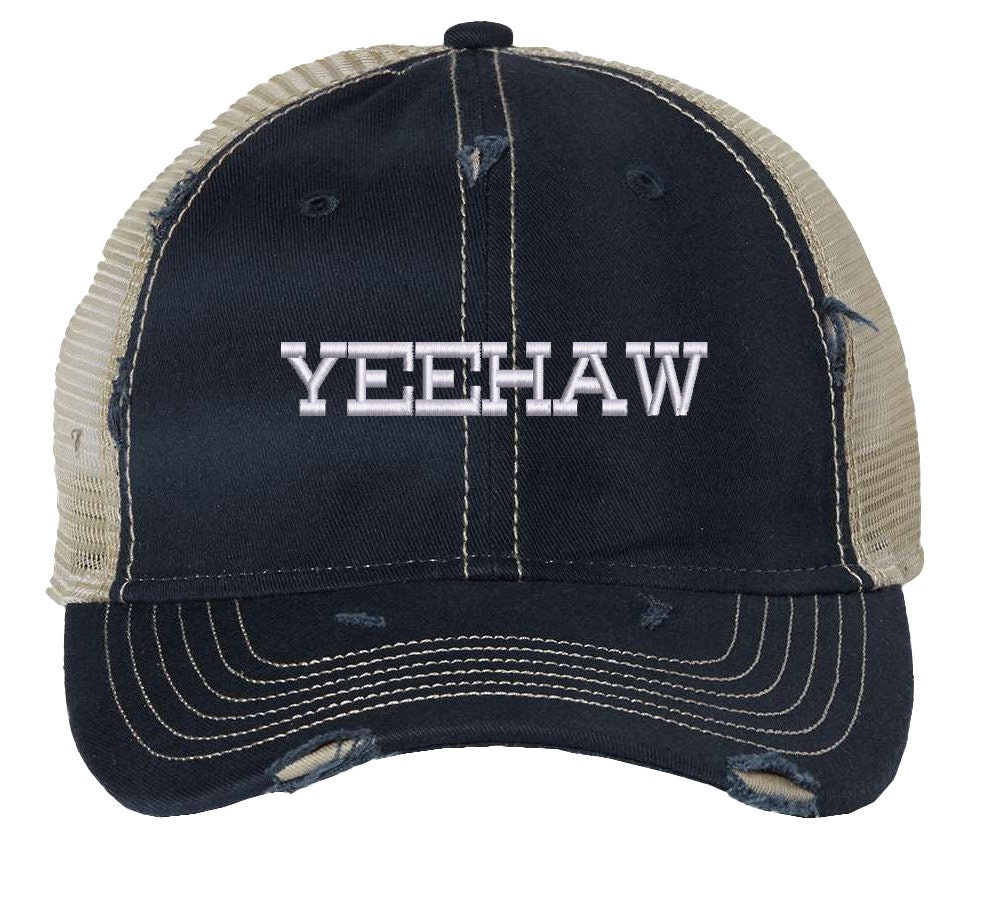 Yeehaw Distressed Trucker Hat, Urban Country Fashion Snapback Cap - Etsy