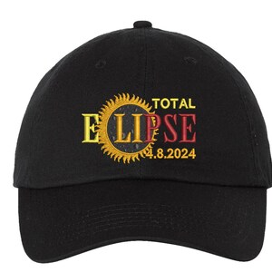 Total Solar Eclipse 4.8.2024 Baseball Cap, Solar Eclipse Hat, Celestial ...