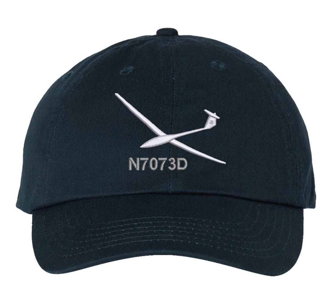Glider Aircraft Hat - Custom Tail Number Embroidered Pilot Cap - Etsy