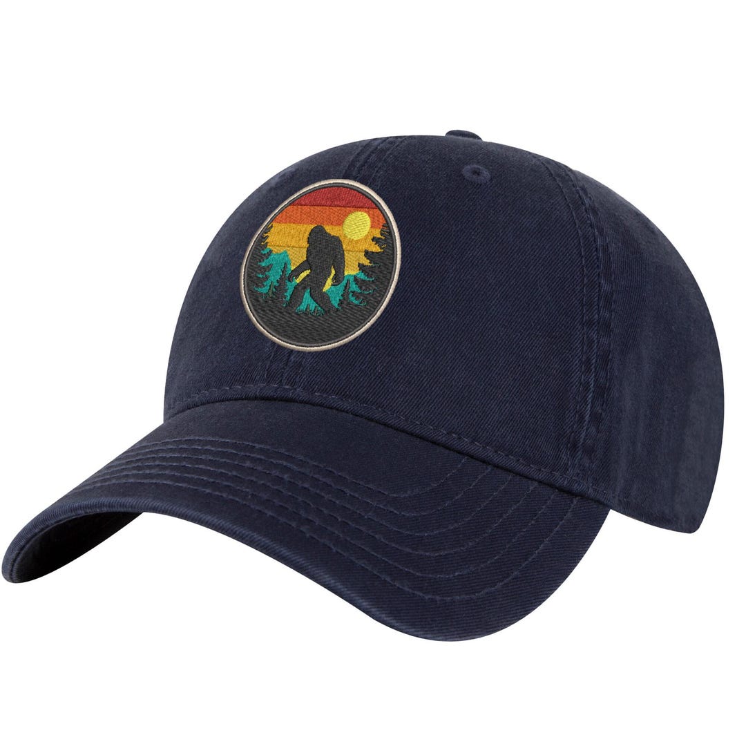 Bigfoot Baseball Cap - Sasquatch Cotton Hat With Adjustable Strapback ...
