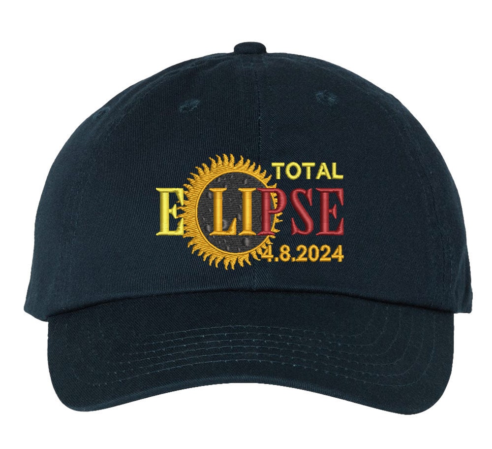 Total Solar Eclipse 4.8.2024 Baseball Cap, Solar Eclipse Hat, Celestial ...