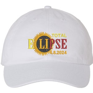 Total Solar Eclipse 4.8.2024 Baseball Cap, Solar Eclipse Hat, Celestial ...