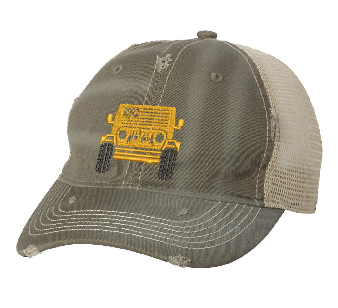 Distressed 4x4 Off-road Trucker Hat for Outdoor Enthusiasts, 4x4 ...