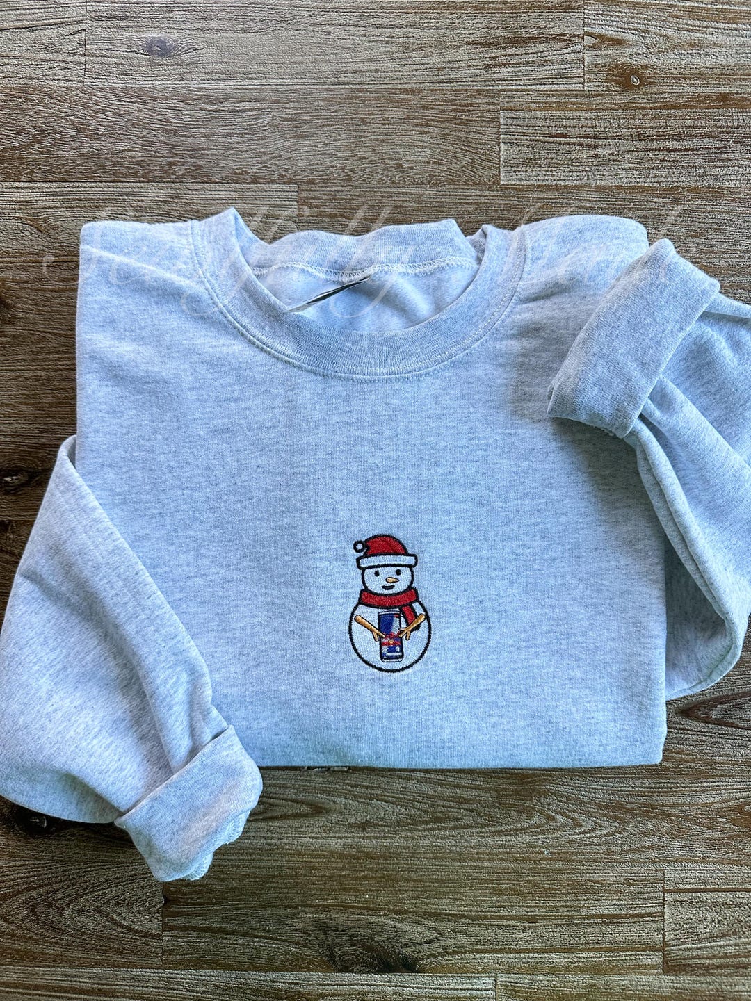 Embroidered Snowman Red Bull Sweater, Festive Cozy Pullover, Holiday ...