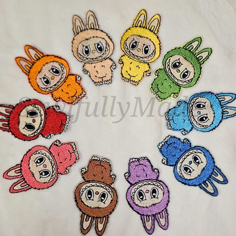 Pink and Yellow Labubu - Etsy