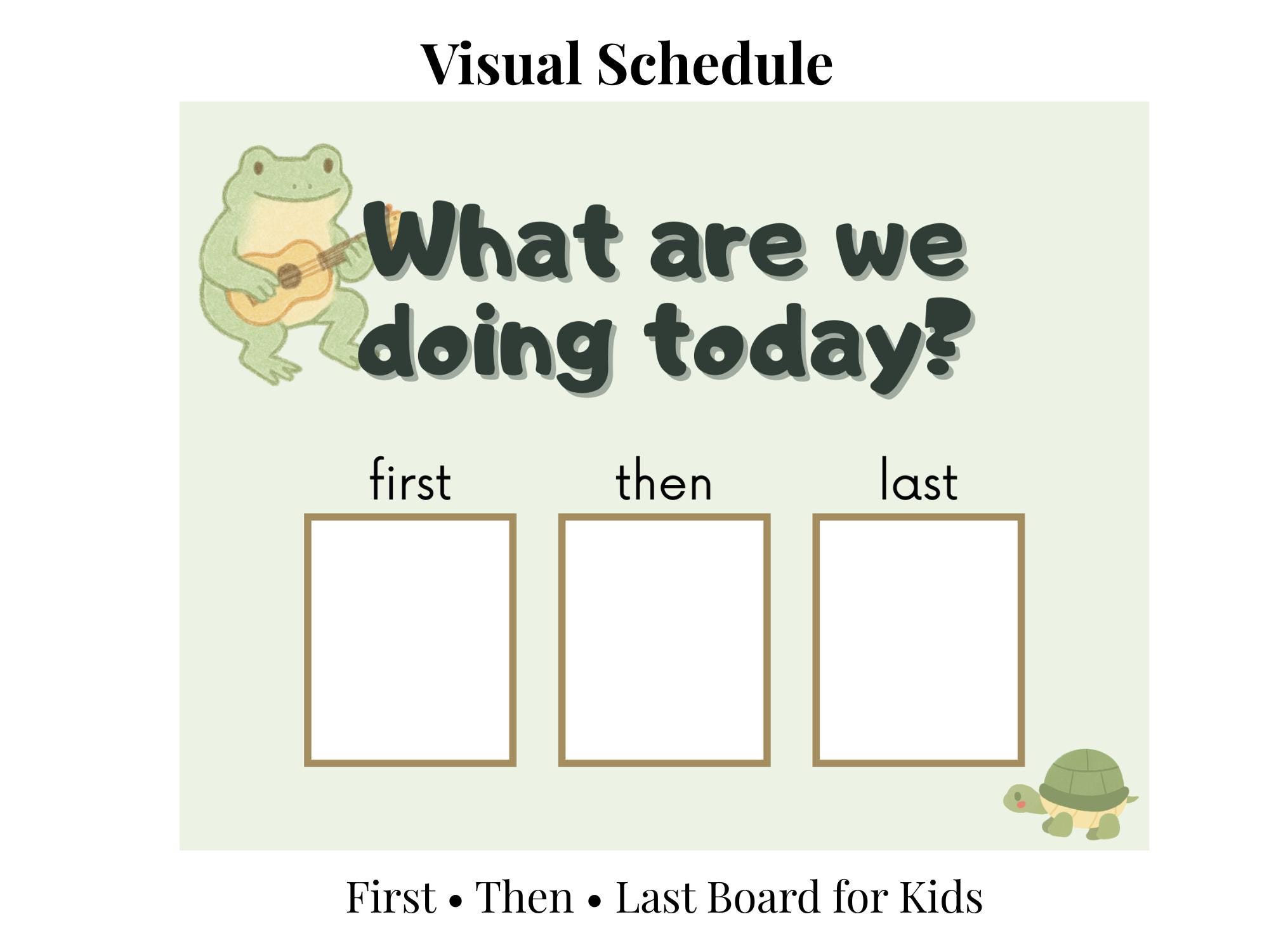 Frog Visual Schedule for Kids | Printable Routine Chart | Autism ...