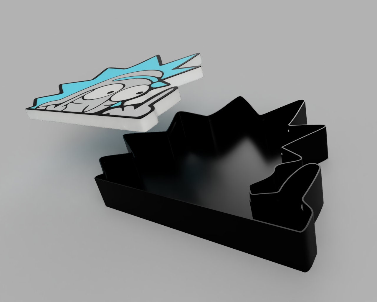 Rick and Morty 3D Print FCK Lightbox Led Lamp STL - Etsy