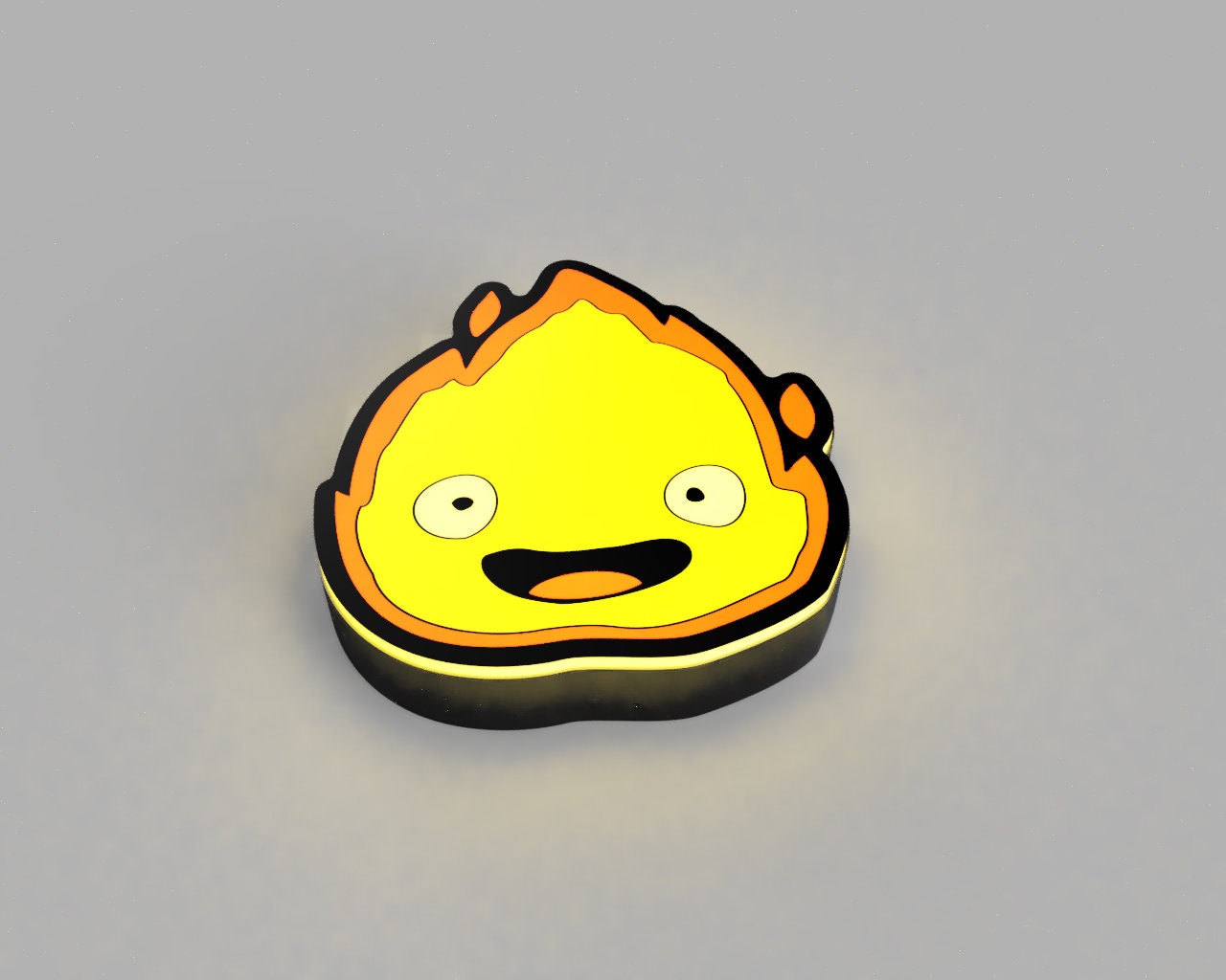 Calcifer Studio Ghibli Lightbox Led Lamp STL DIGITAL FILE - Etsy