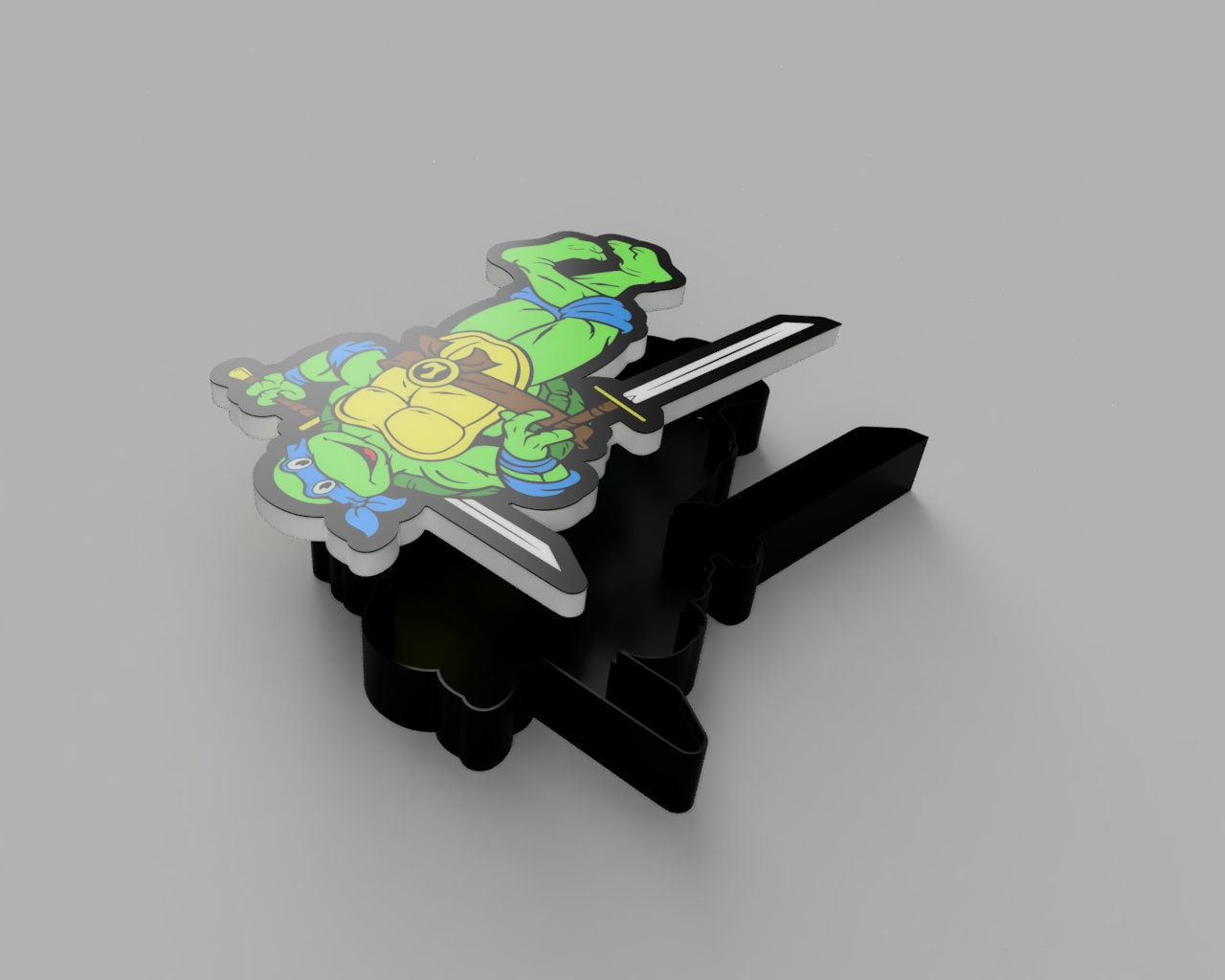 Leonardo Teenage Mutant Ninja Turtles Lightbox Lamp STL DIGITAL FILE - Etsy