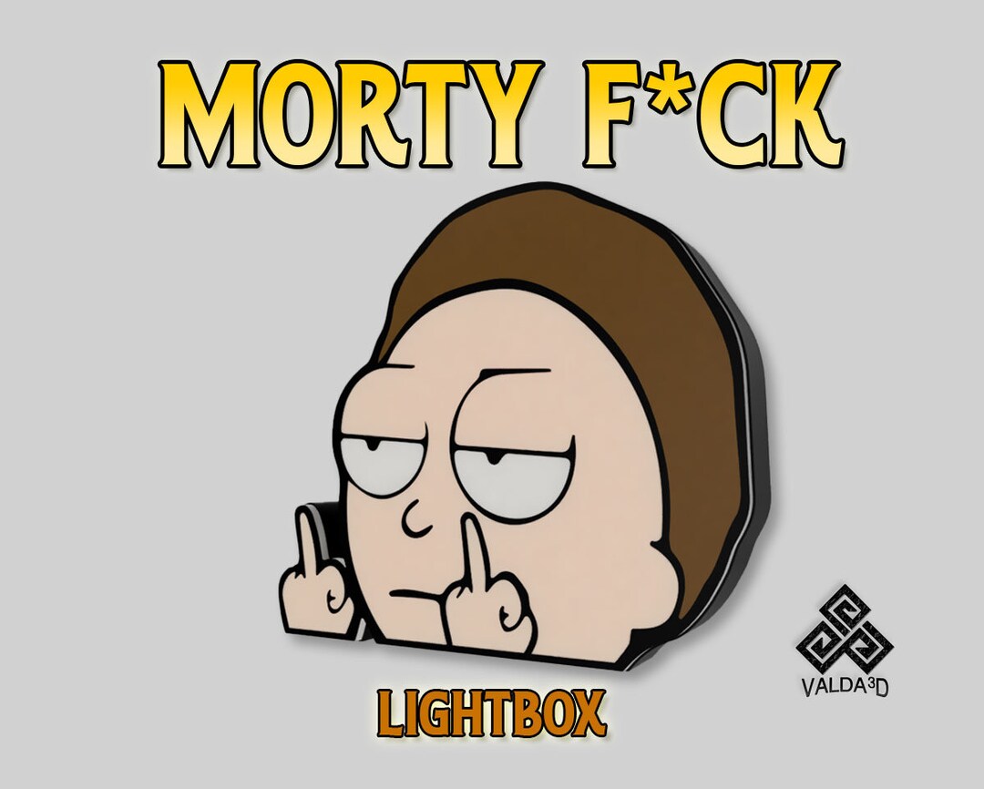 Rick and Morty 3D Print F*CK Lightbox Led Lamp -STL- - Etsy