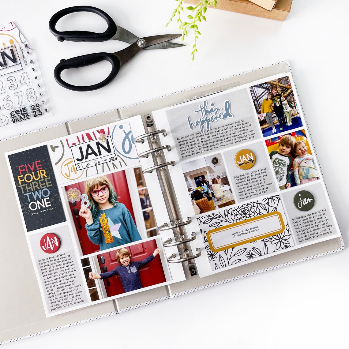 7x8.25 Project Life Photoshop Scrapbook Photo Templates - Etsy