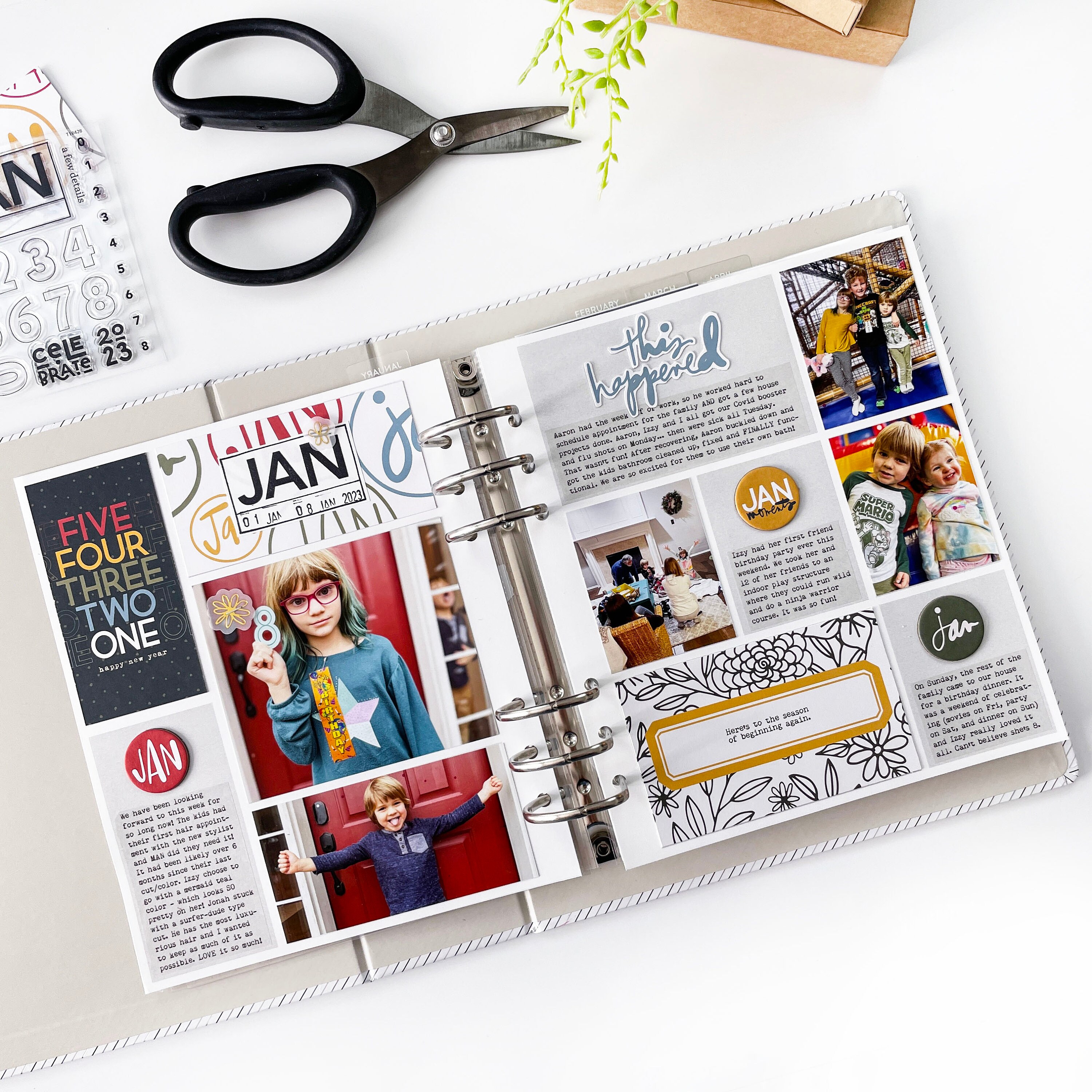 7x8.25 Project Life | Canva | Scrapbook Photo Templates - Etsy