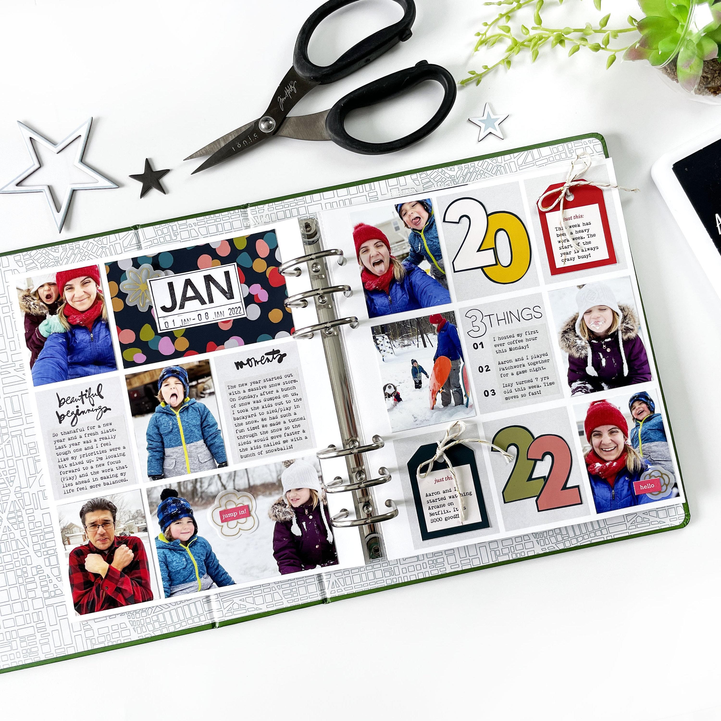 7x8.25 Project Life | Canva | Scrapbook Photo Templates - Etsy