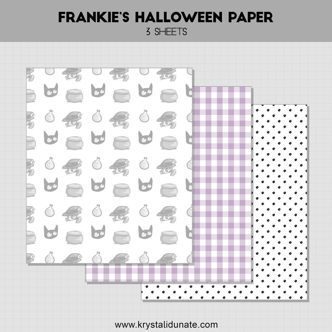 Frankie's Halloween | Digital Scrapbook Papers - Etsy