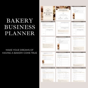 Bakery Business Plan, Printable Business Planner, Business Guide ...