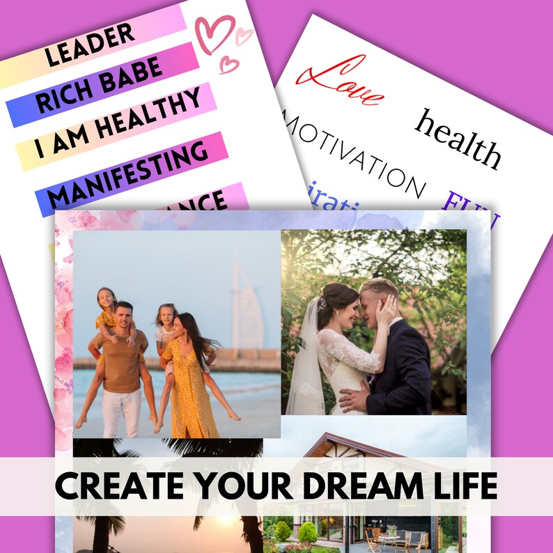 Vision Board Wallpaper Canva Template for Your PHONE - Etsy