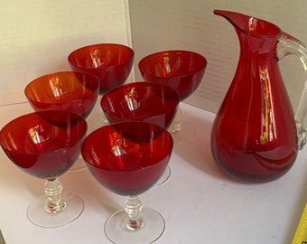 Ruby Glassware - Etsy