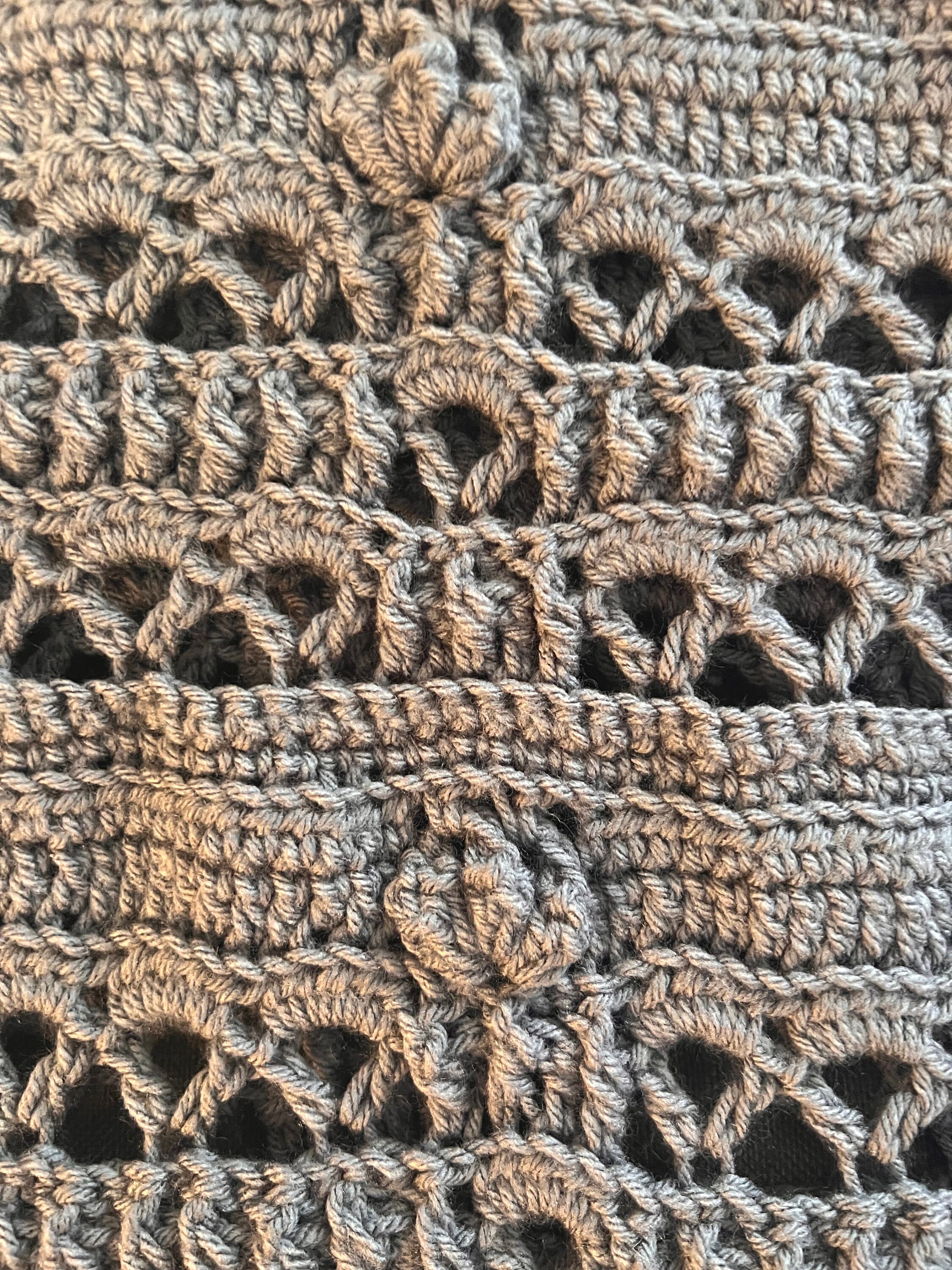 Handmade Crochet Afghan (gray) - Etsy