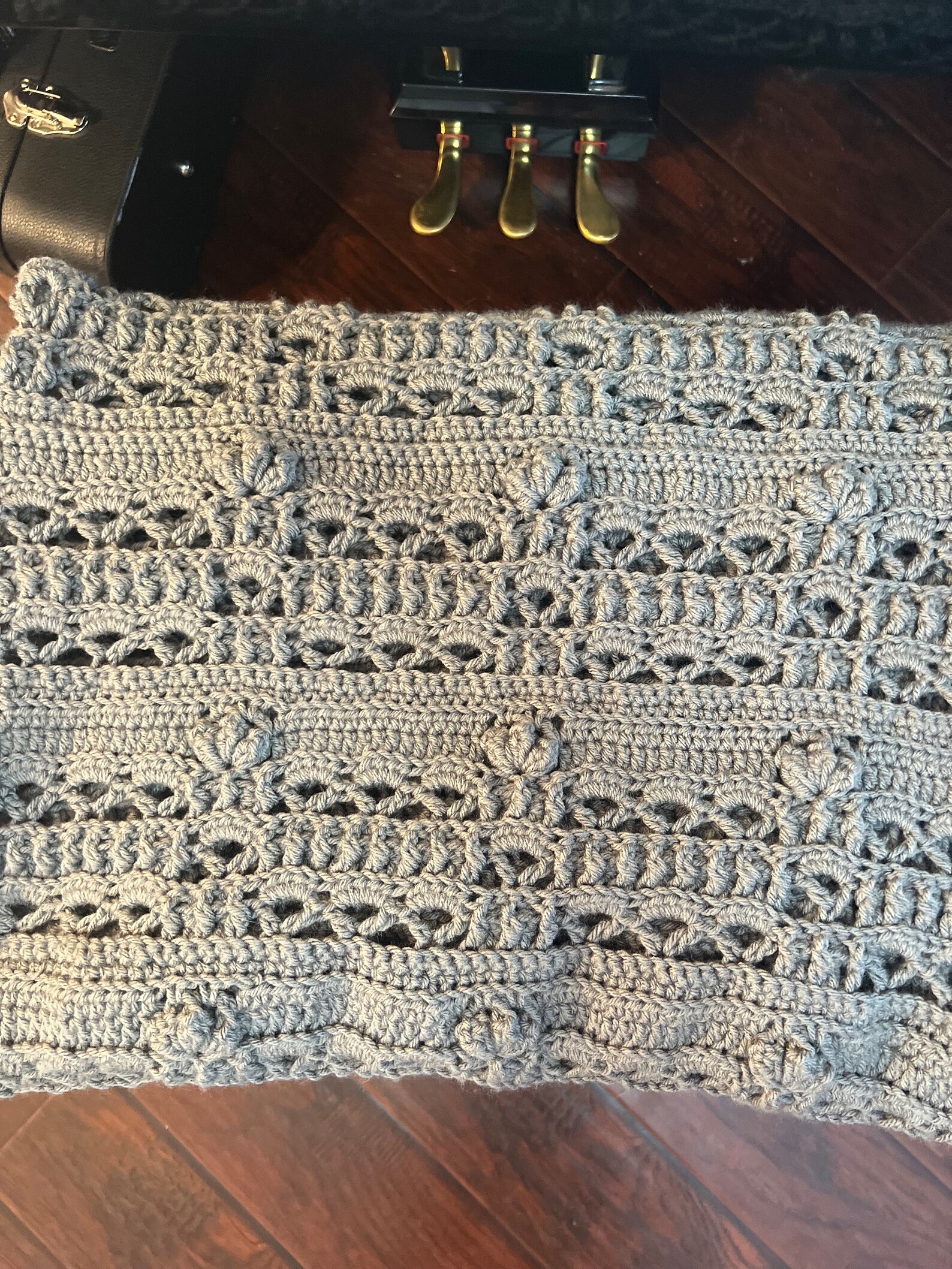 Handmade Crochet Afghan (gray) - Etsy