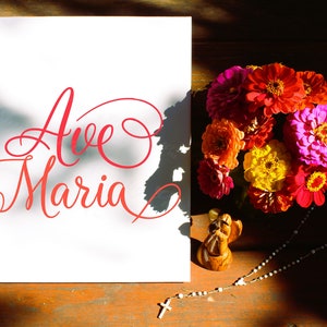 Ave Maria SVG PNG Cutting Machine Design With (Instant Download) - Etsy
