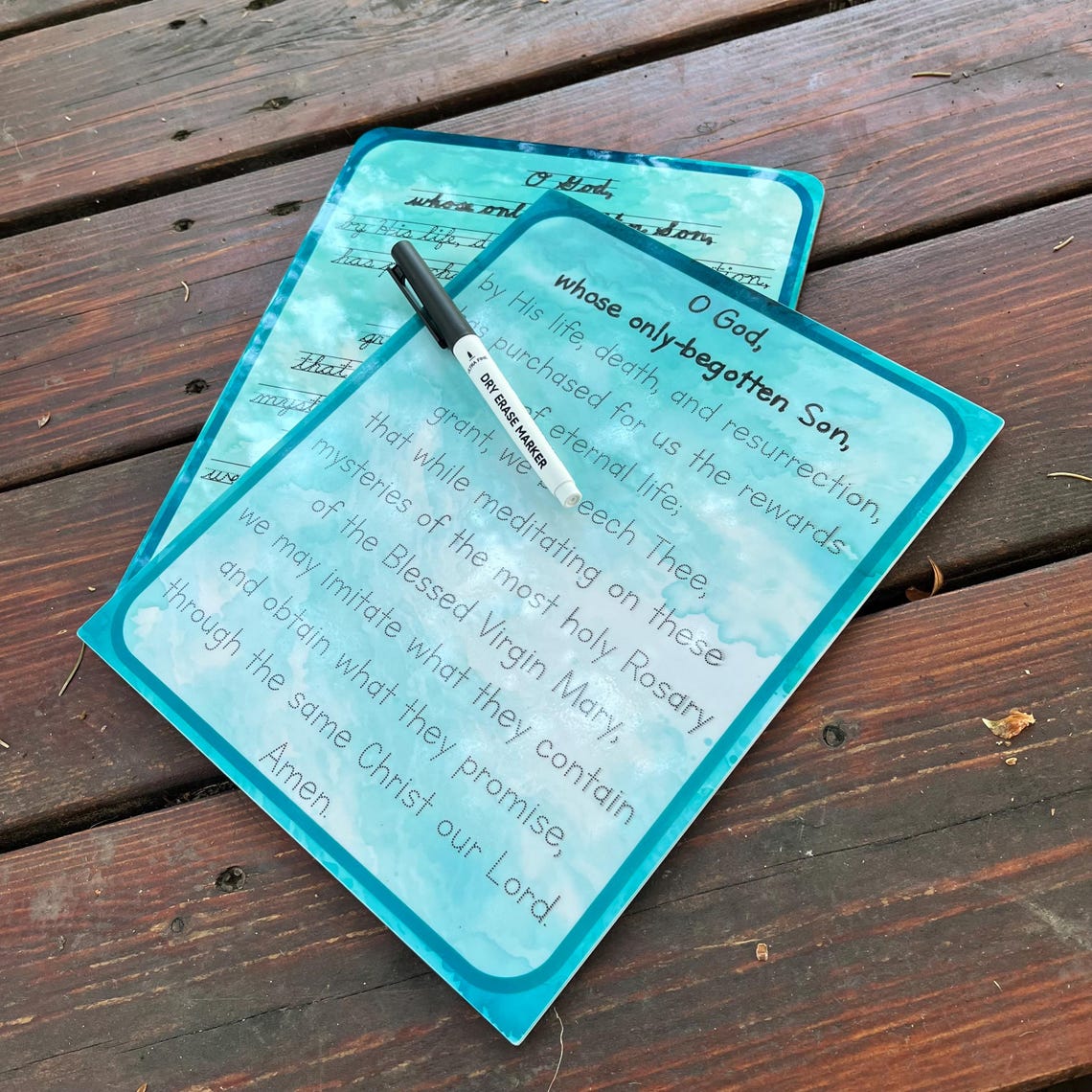 Rosary Conclusion Customizable Portable Prayer Tracing Practice Board ...