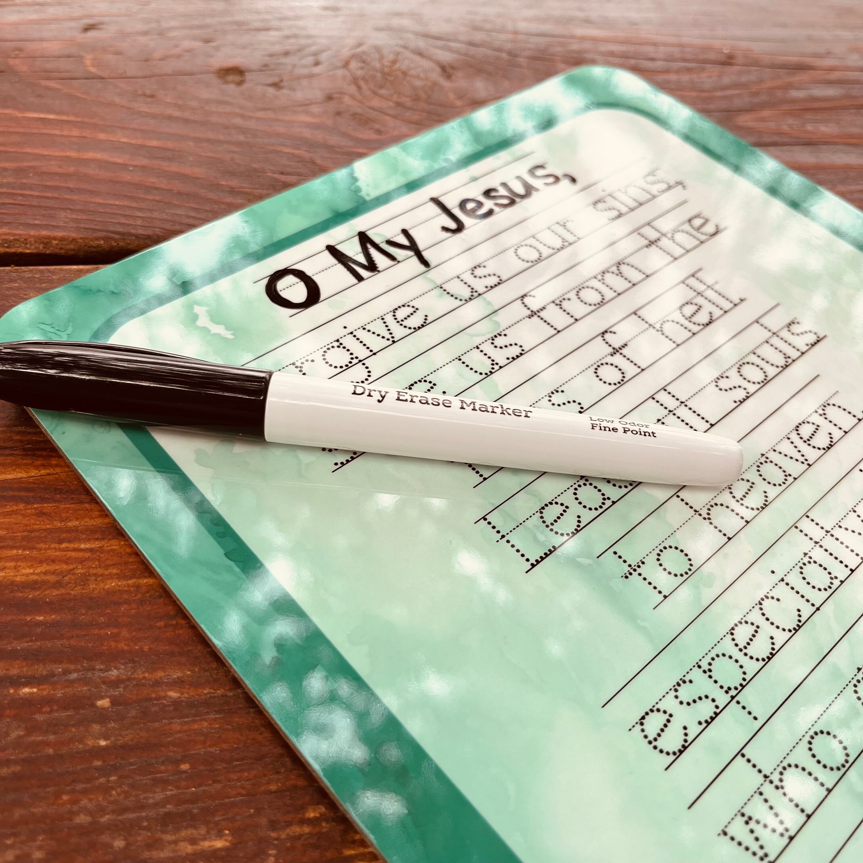 Fatima Rosary Prayer Customizable Hardboard Tracing Practice - Dry ...