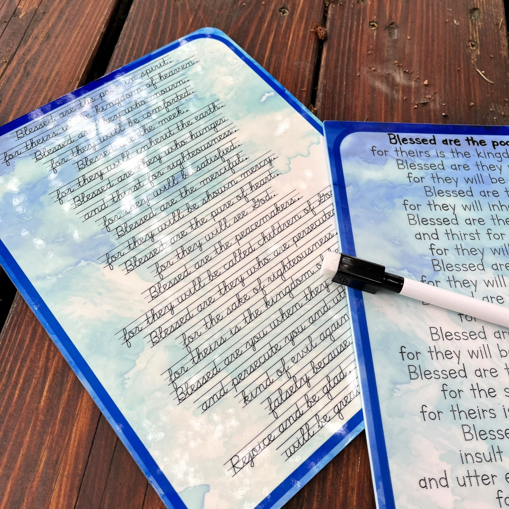Beatitudes Customizable Portable Prayer Tracing Practice Board Dry ...