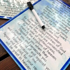 Beatitudes Customizable Portable Prayer Tracing Practice Board Dry ...