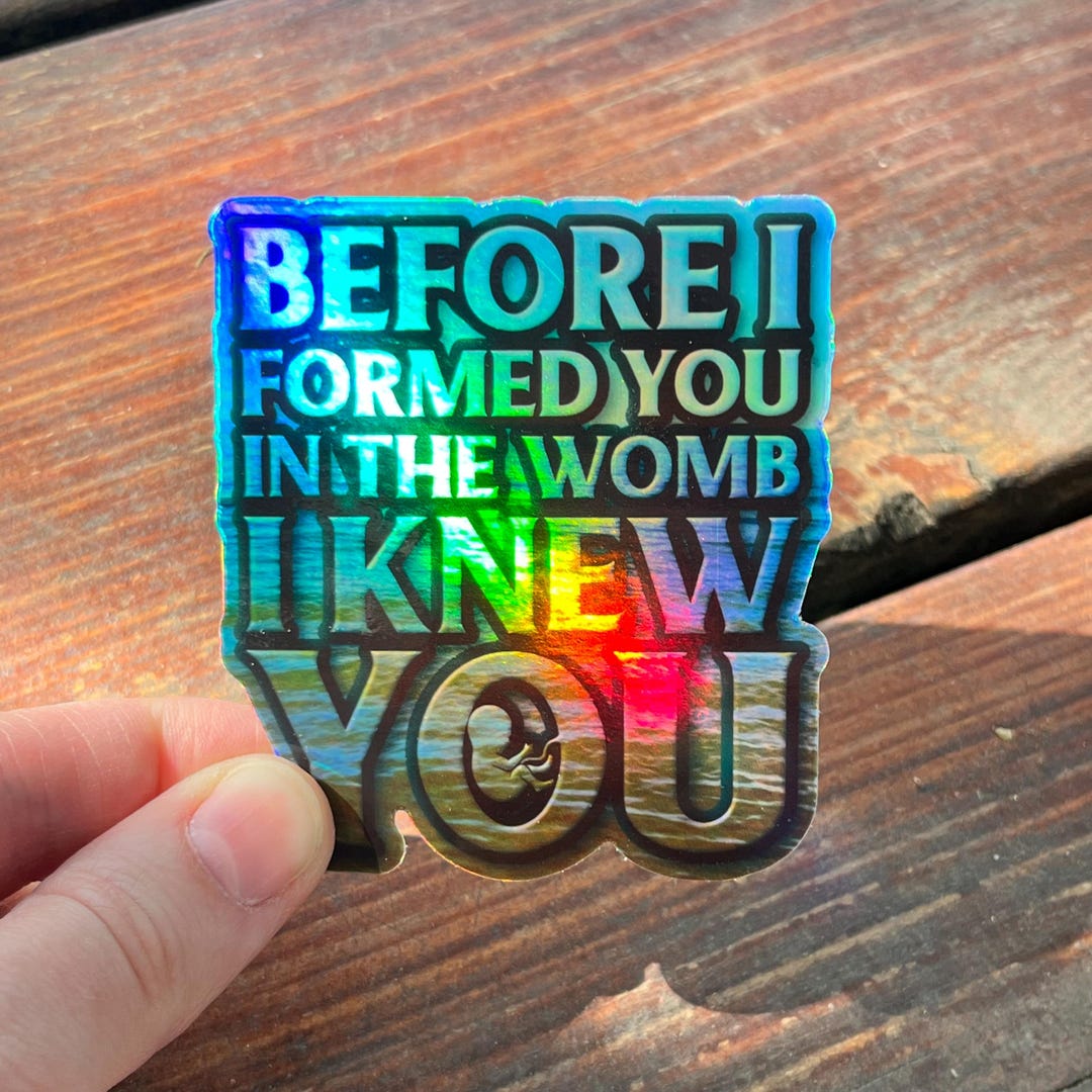 Pro-life Bible Verse Holographic Waterproof Sticker With Original ...