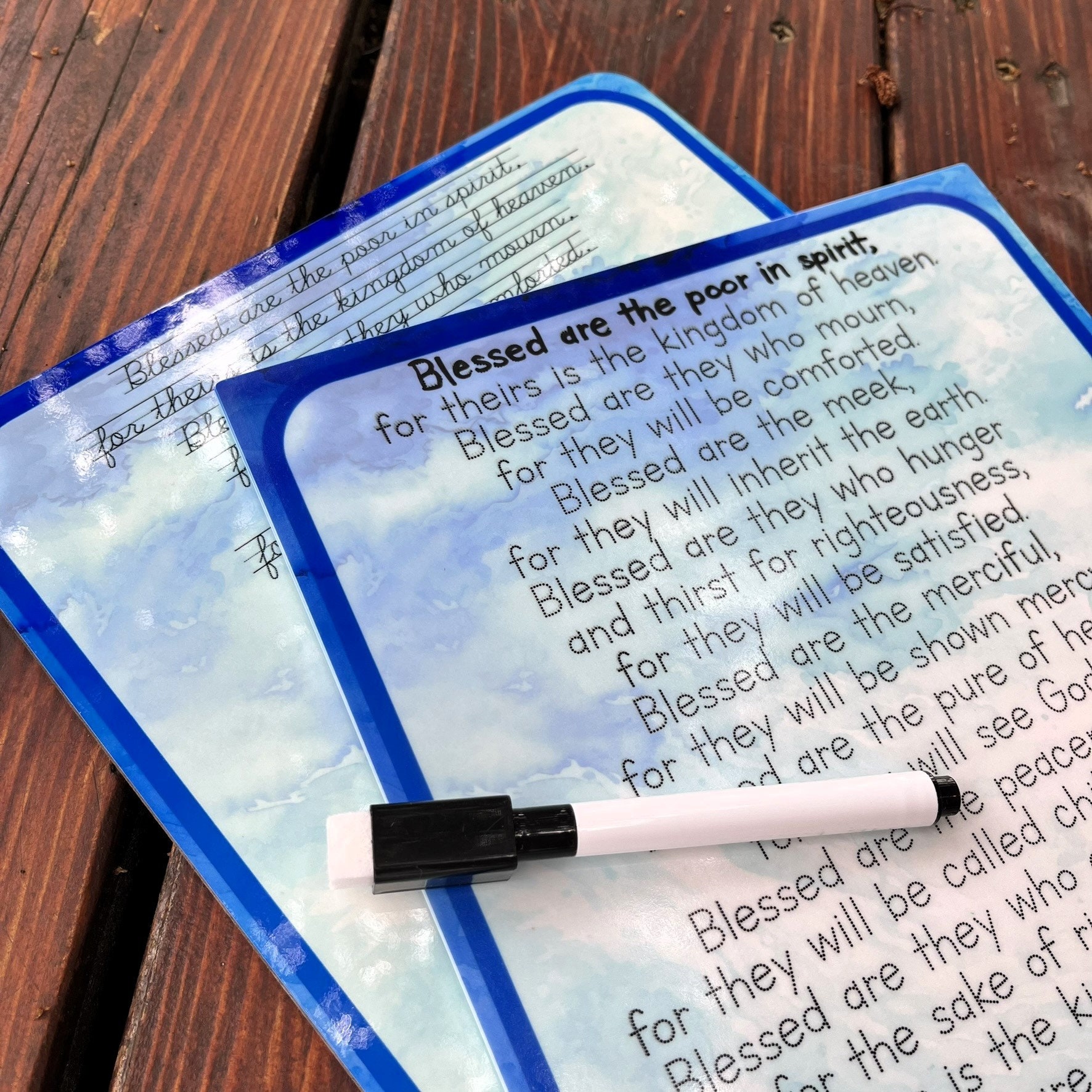 Beatitudes Customizable Portable Prayer Tracing Practice Board Dry ...