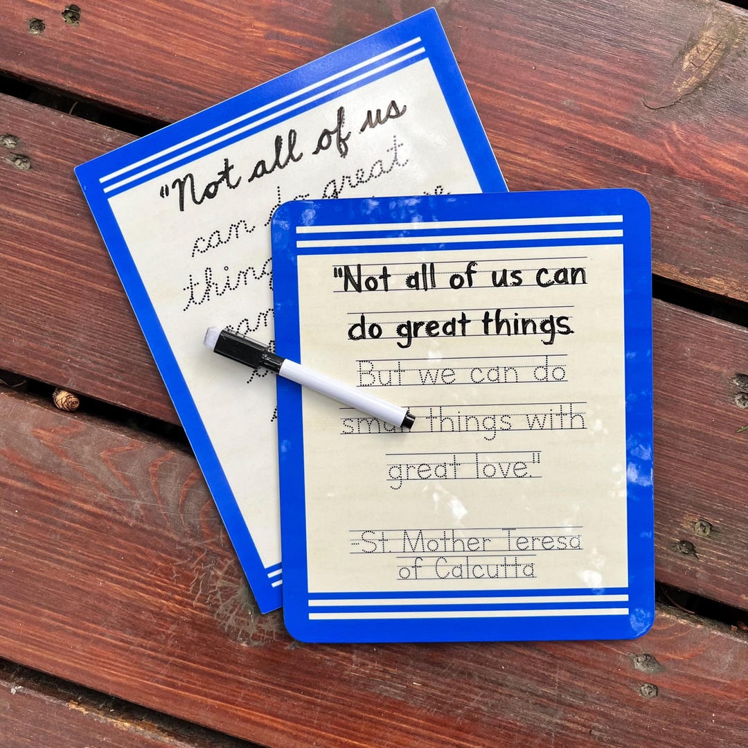 St. Mother Teresa of Calcutta Quote Dry-erase Board - Trace This ...