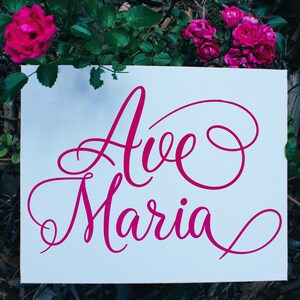 Ave Maria SVG PNG Cutting Machine Design With (Instant Download) - Etsy