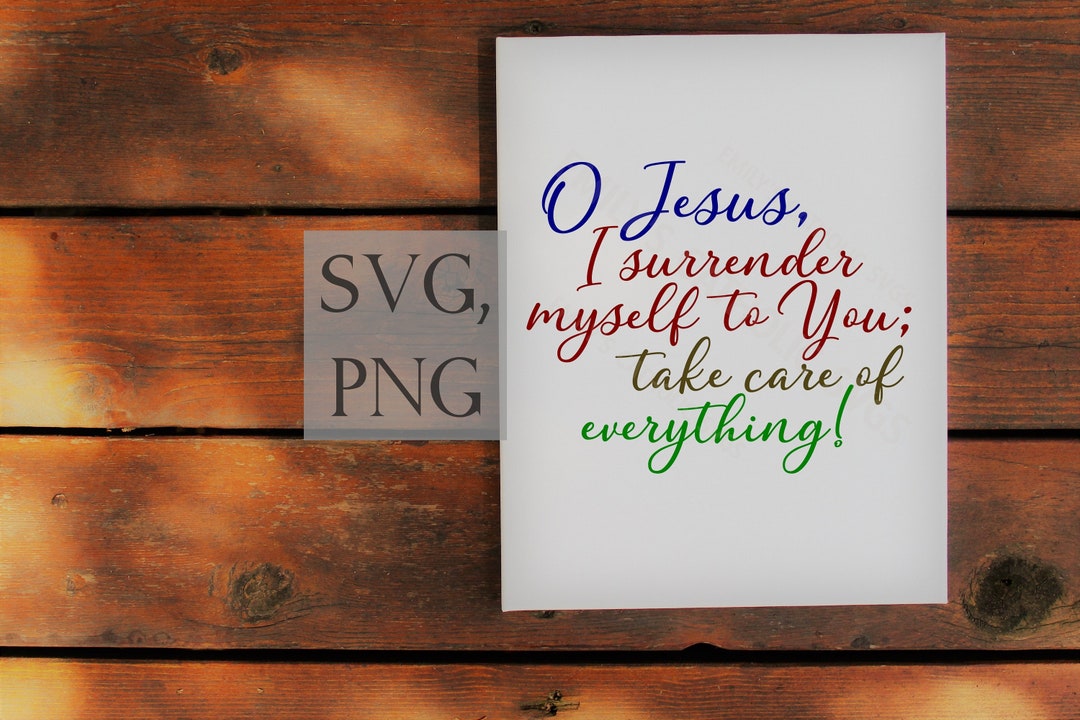 Surrender Novena Prayer Catholic SVG, PNG Files to Cut or Print ...