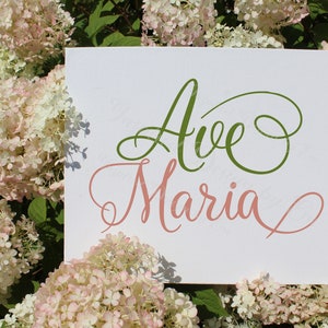 Ave Maria SVG PNG Cutting Machine Design With (Instant Download) - Etsy