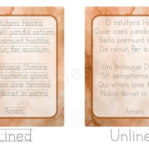 O Salutaris Hostia Customizable Tracing Practice Dry-erase Board - for ...