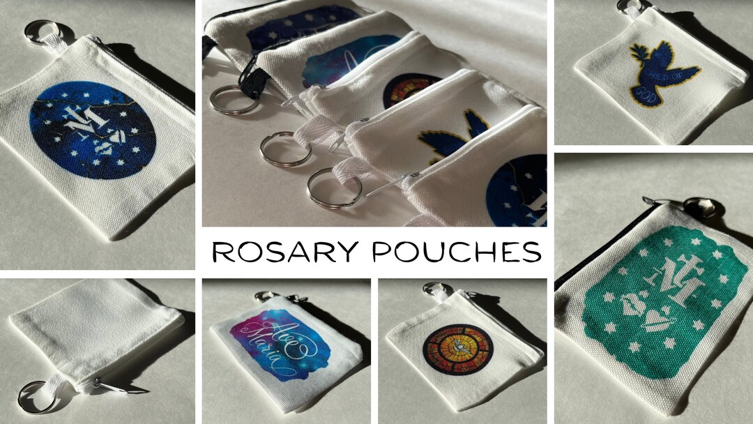 Canvas Rosary Pouches - Variety of Designs! - Great Catholic Gift ...