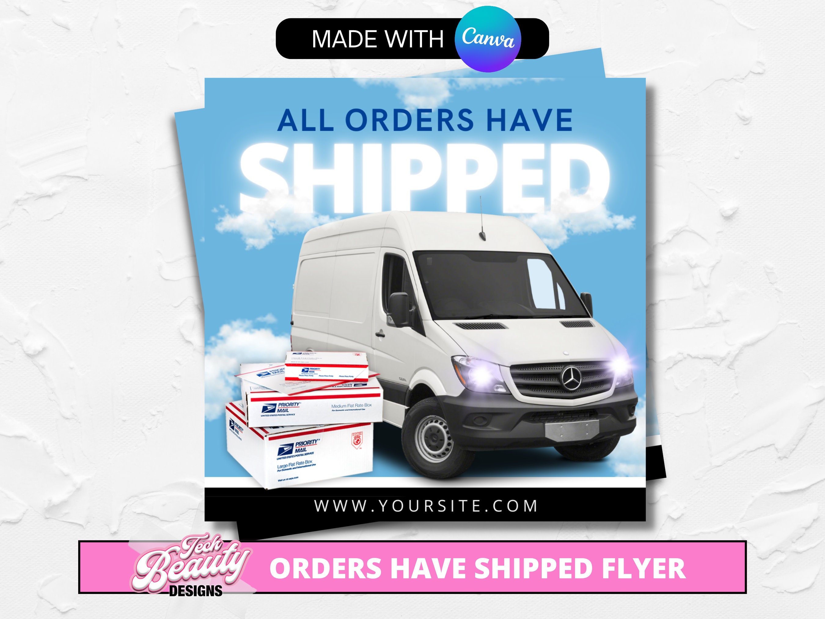 SOCIAL MEDIA FLYER | Orders Have Shipped | Flyer Design - Etsy
