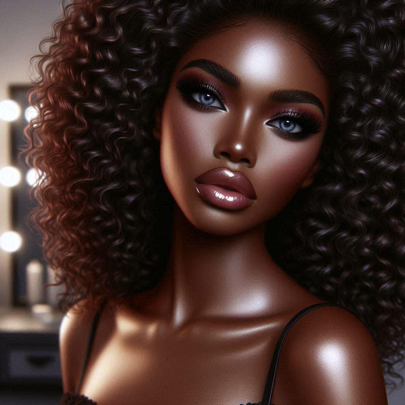 Melanin, Black Girl, Black Woman Clipart, Digital Download, Journal, - Etsy