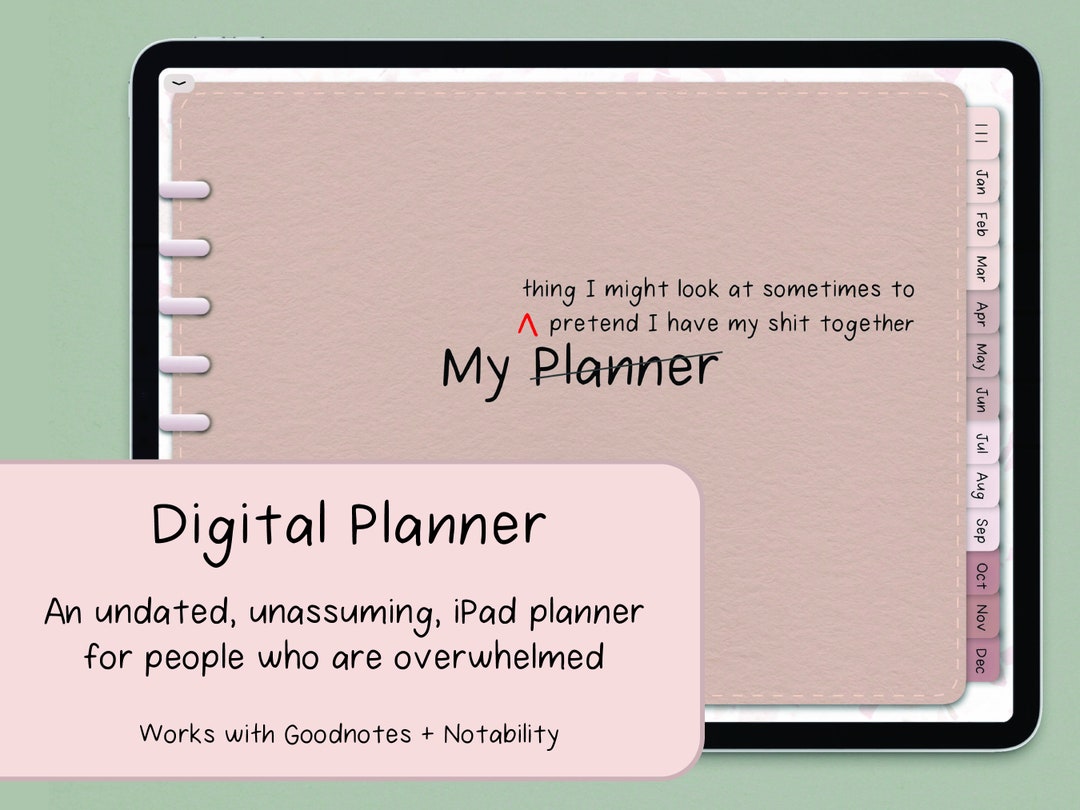 IPad Planner for the Overwhelmed | ADHD Friendly, Undated, Digital ...