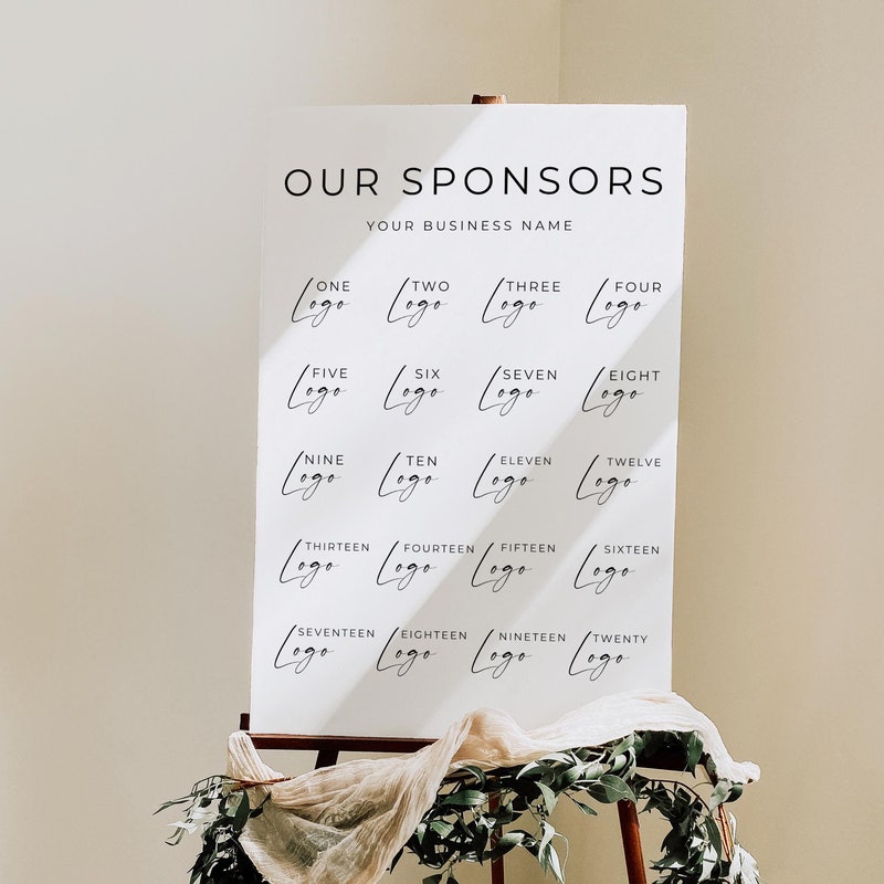 Sponsor Signs - Etsy