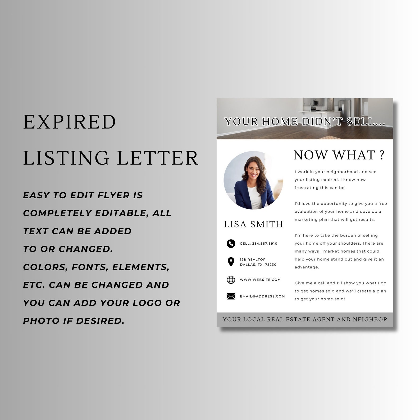 Expired Listings Real Estate Letter, Letter FSBO Expired Listing, Real Estate Marketing ...