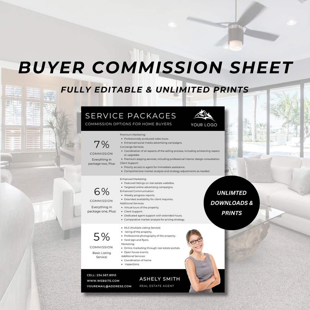 Real Estate Template Buyer Commission, Real Estate Commission, Real ...