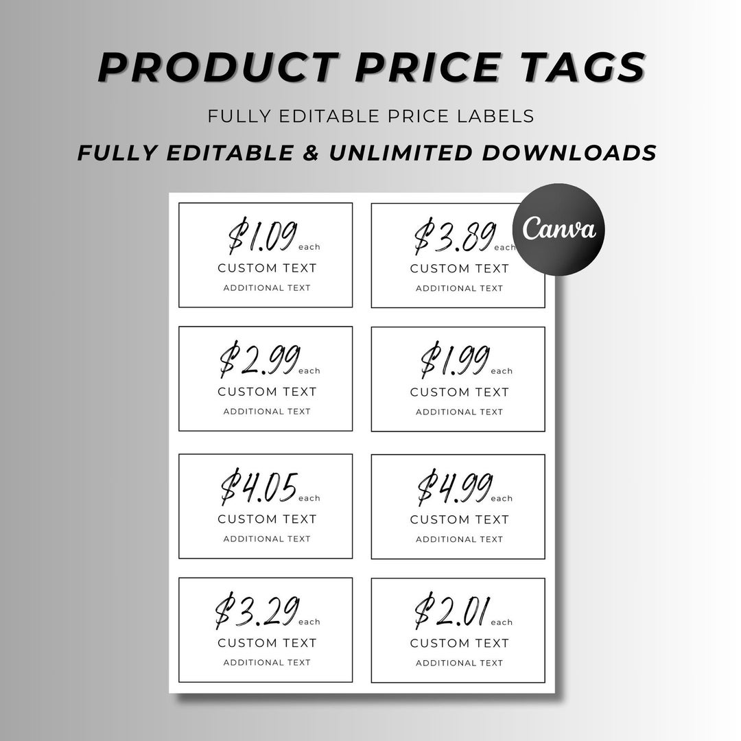 Price Tags for Markets, Price Label for Grocery Store, Product Price ...