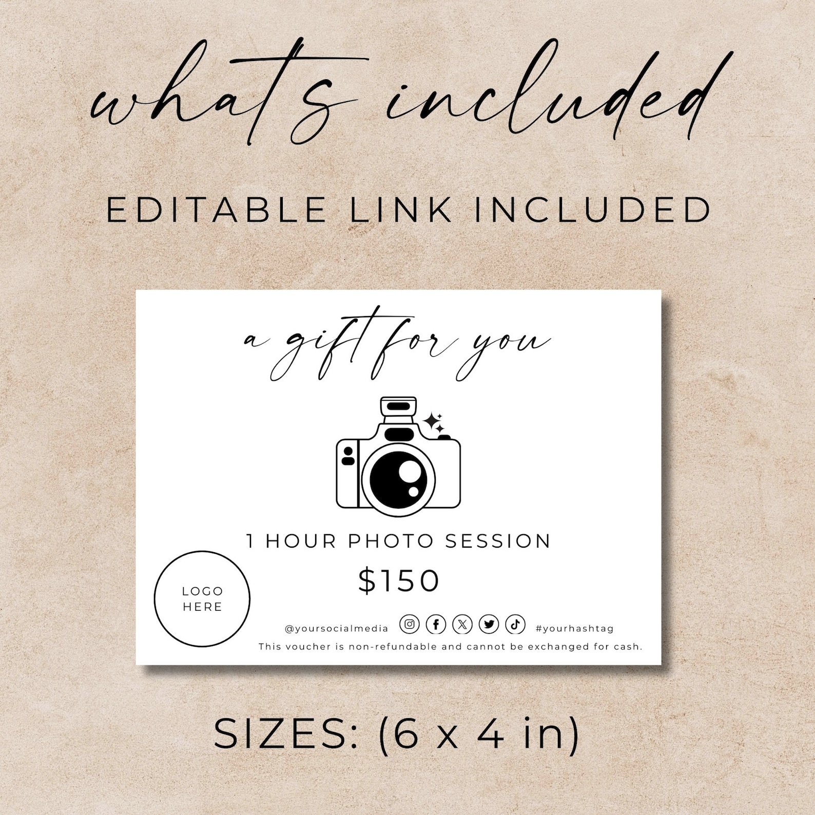 Photo Session Gift Certificate, Photography Gift Certificate ...