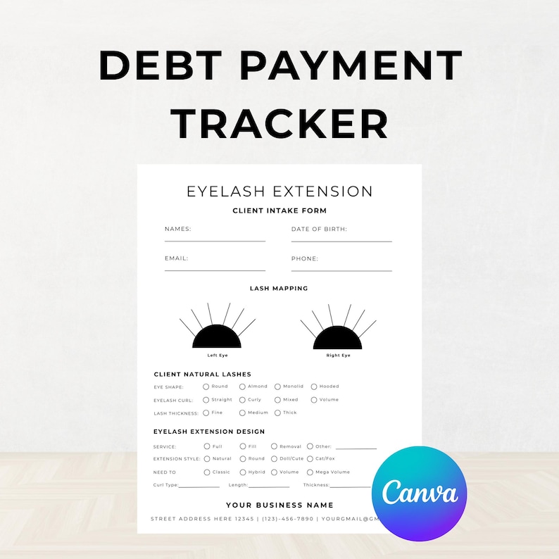 Eyelash Extension Client Intake Form, Eyelash Extension Form Template ...