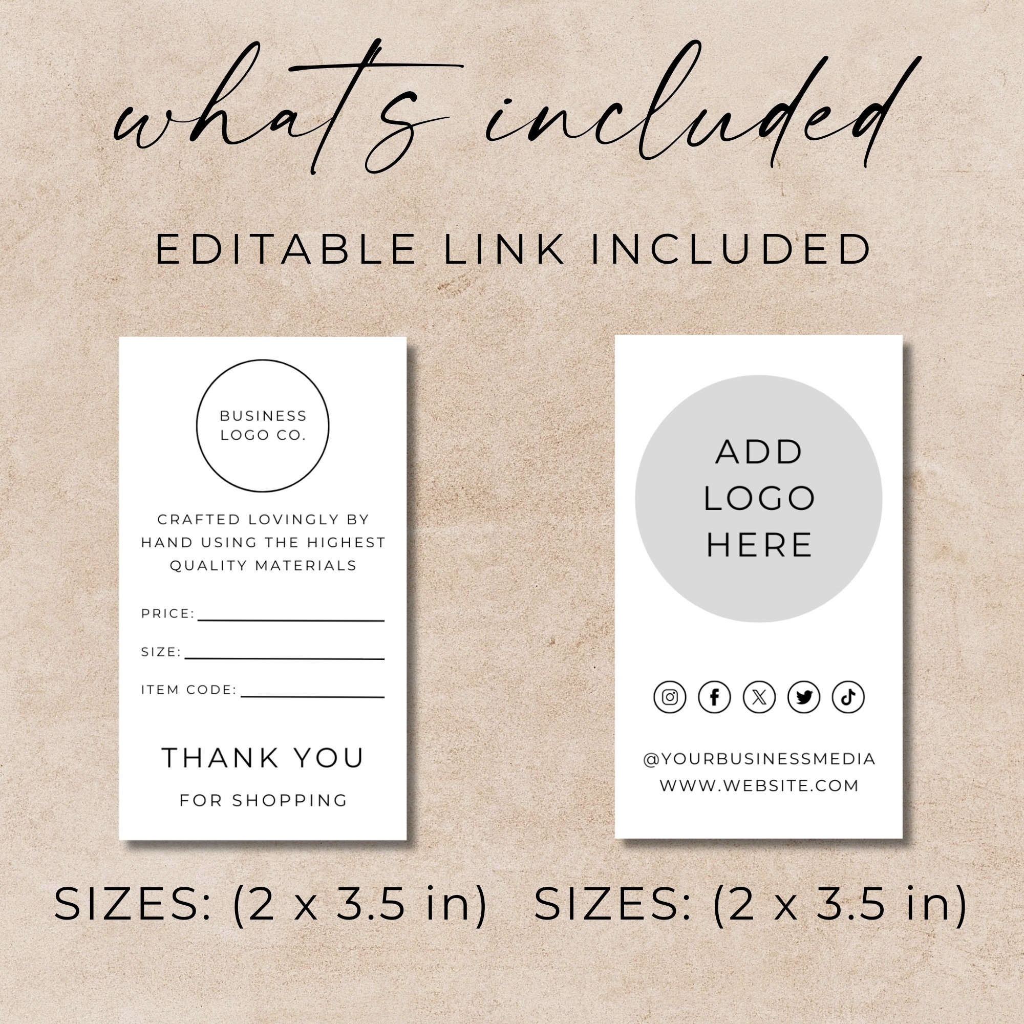 Business Price Tags, Modern Small Business Price Tag, Hanging Clothing ...