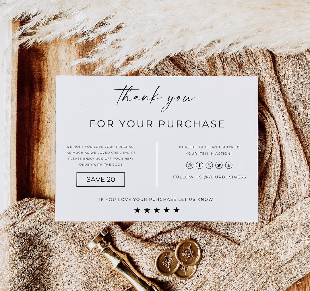 Canva Business Thank You Card, Thank You for Supporting My Small ...