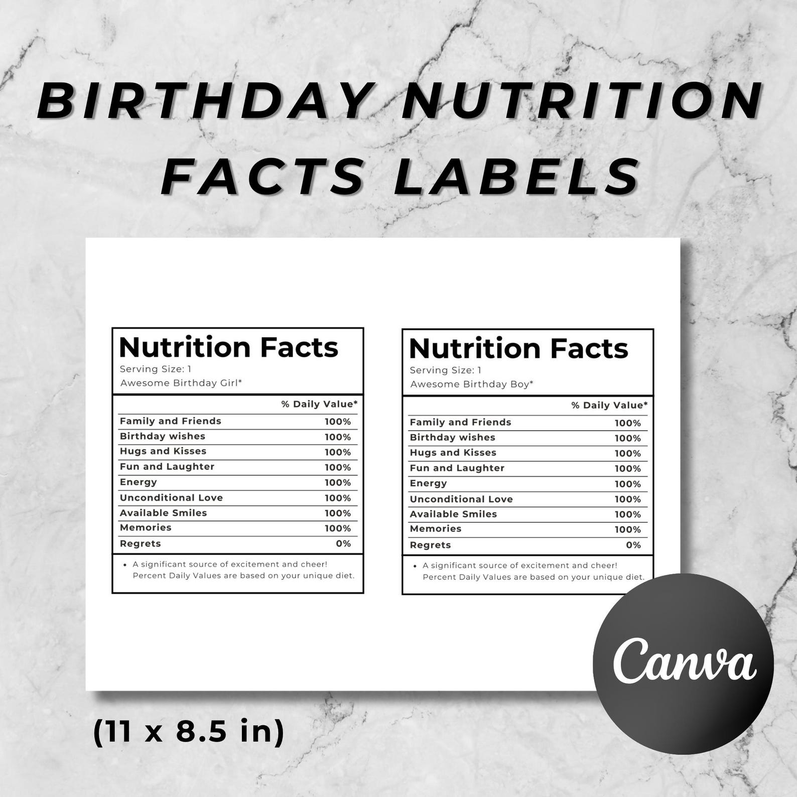Blank Fillable Nutrition Facts, Nutrition Label Template, Nutritional ...