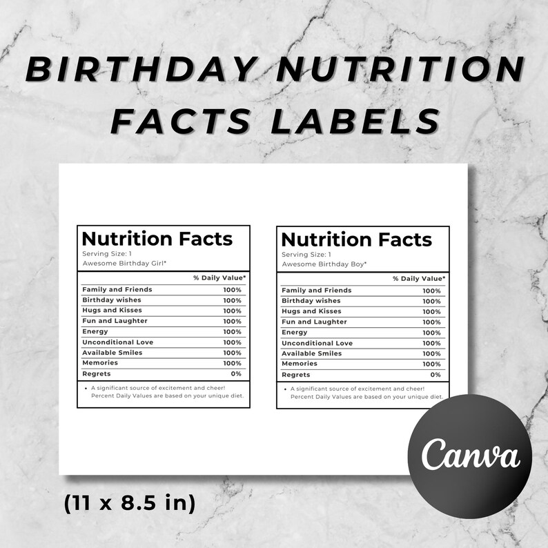 Blank Fillable Nutrition Facts, Nutrition Label Template, Nutritional ...