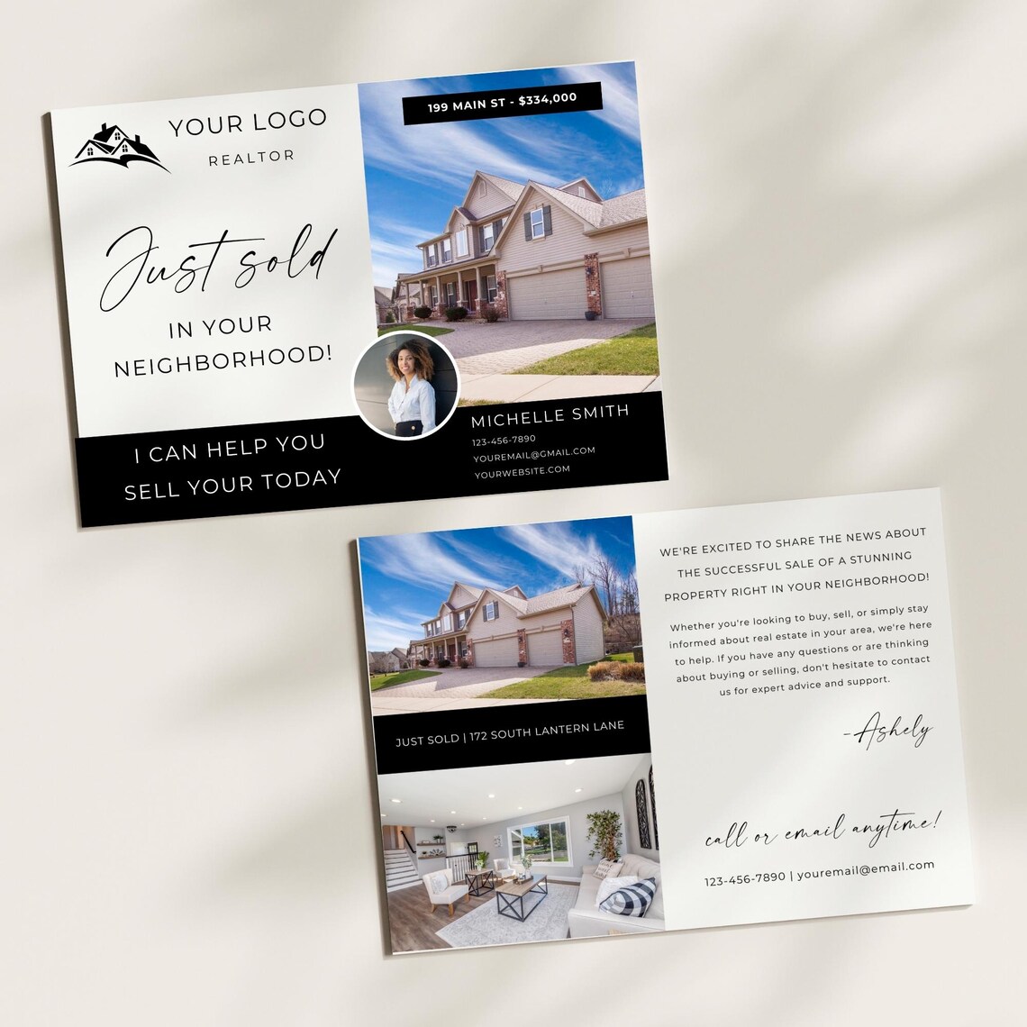 Real Estate Just Sold Postcard Template: Realtor Marketing (canva ...